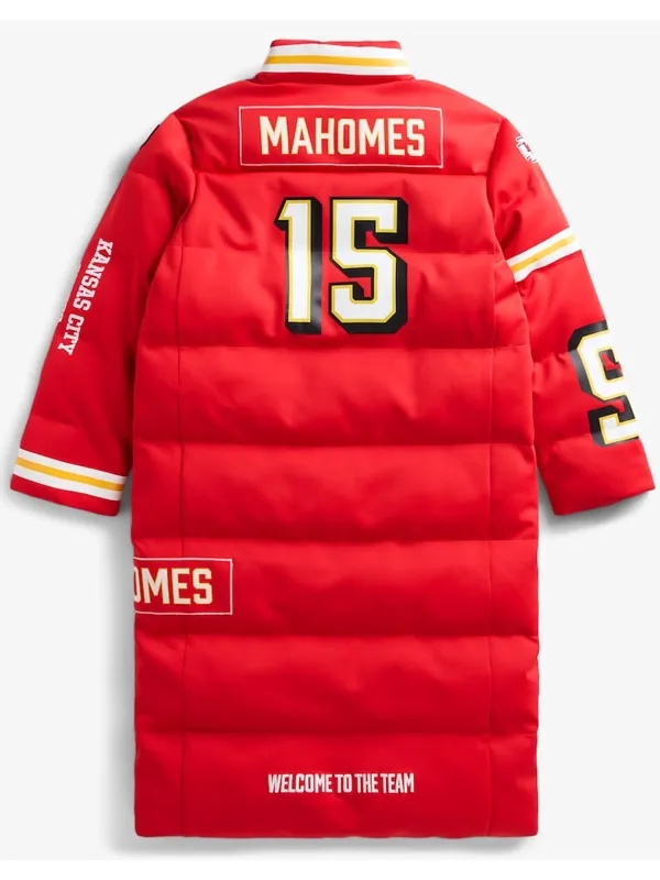Patrick Mahomes KC Chiefs Puffer Coat - Plush Buy Us